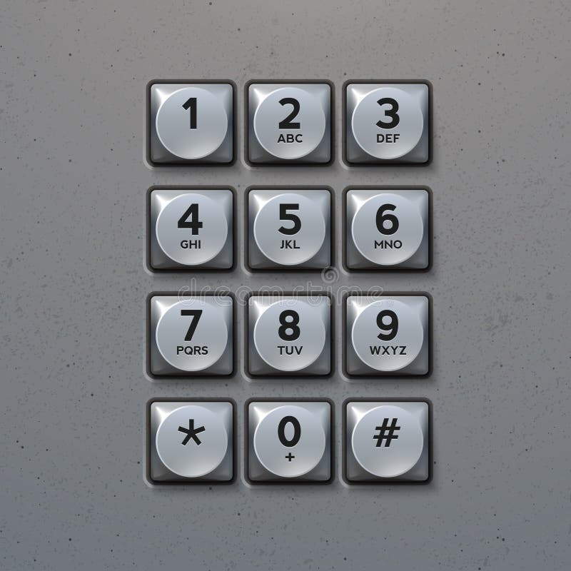 Atm keypad stock vector. Illustration of buttons, code - 11242995
