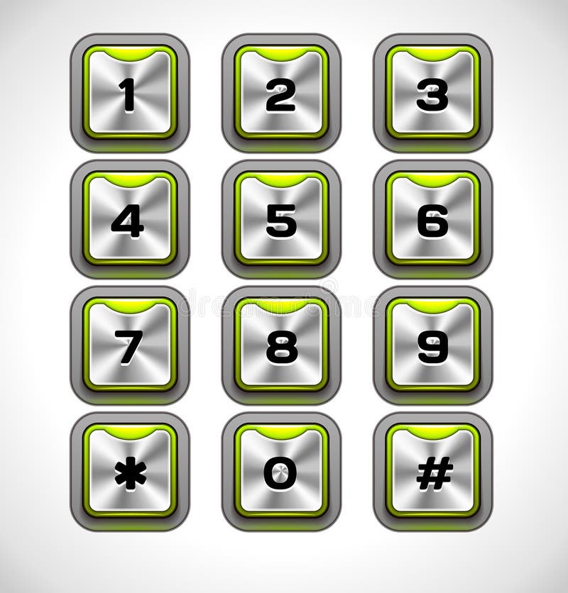 Vector Metal Keypad stock vector. Illustration of ring - 71318808