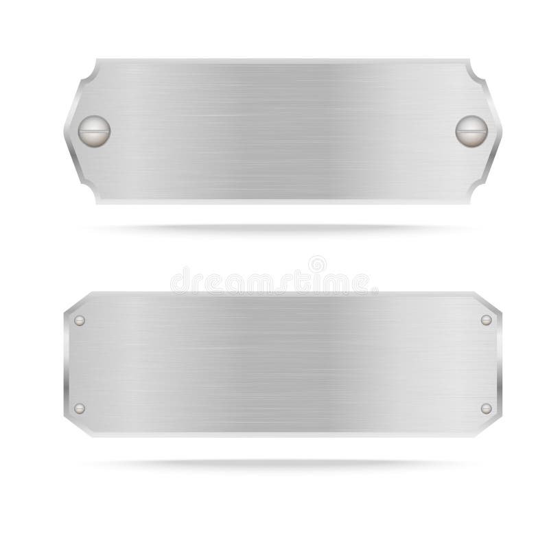 Vector Metal Name Plate or Metal Label with Screws with Screws Stock ...