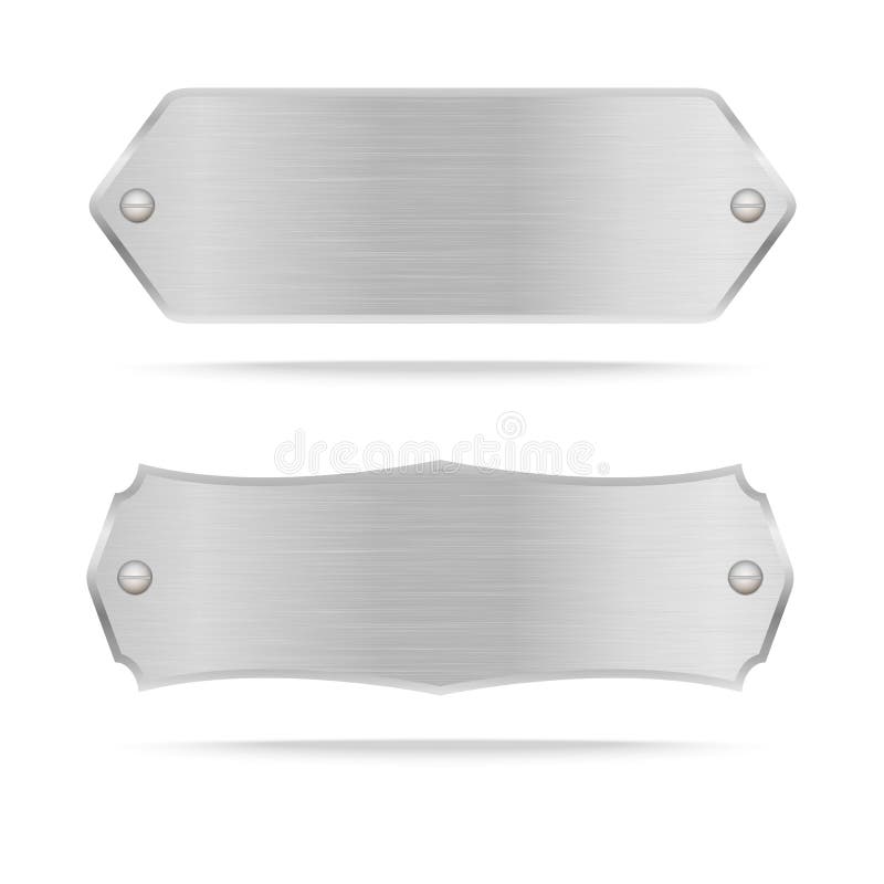 Vector Metal Name Plate or Metal Label with Screws with Screws Stock ...