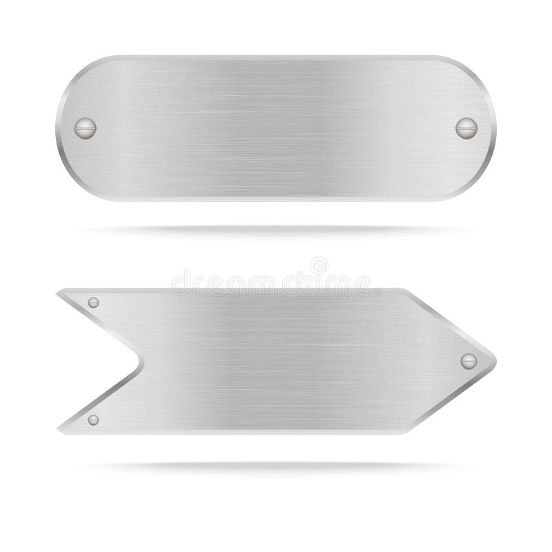 Vector Metal Name Plate or Metal Label with Screws with Screws Stock ...