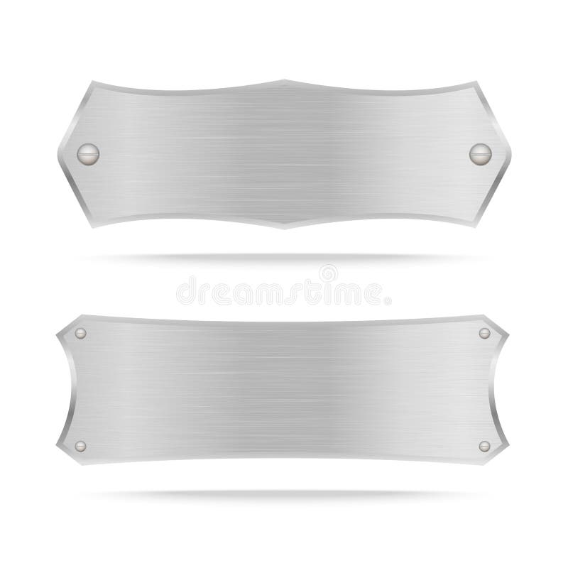 Vector Metal Name Plate or Metal Label with Screws with Screws Stock ...