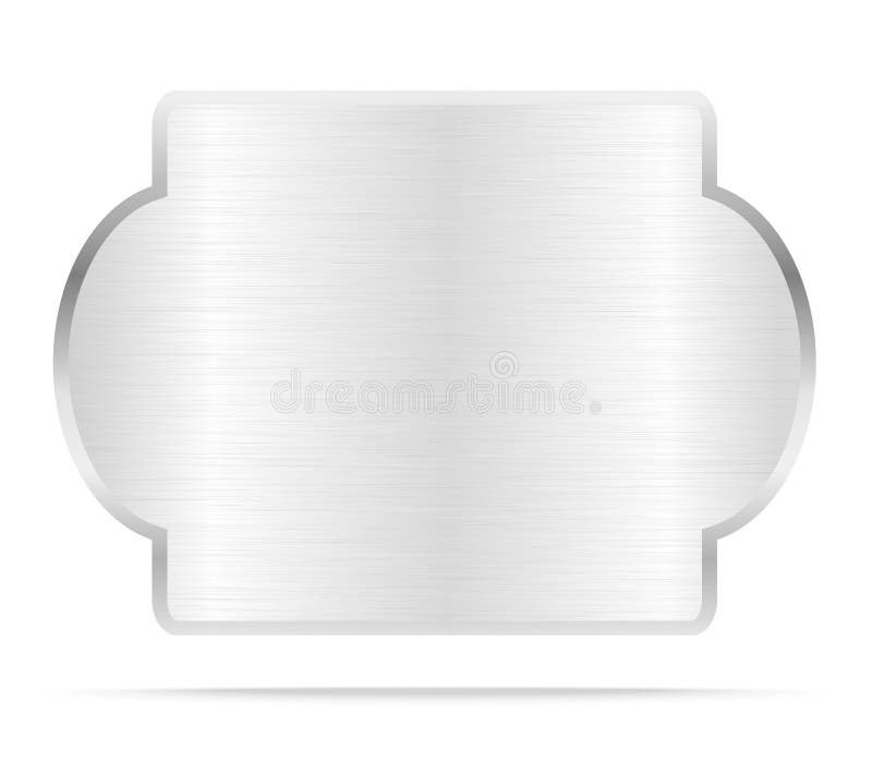 Vector Metal Name Plate or Metal Labels Stock Vector - Illustration of ...