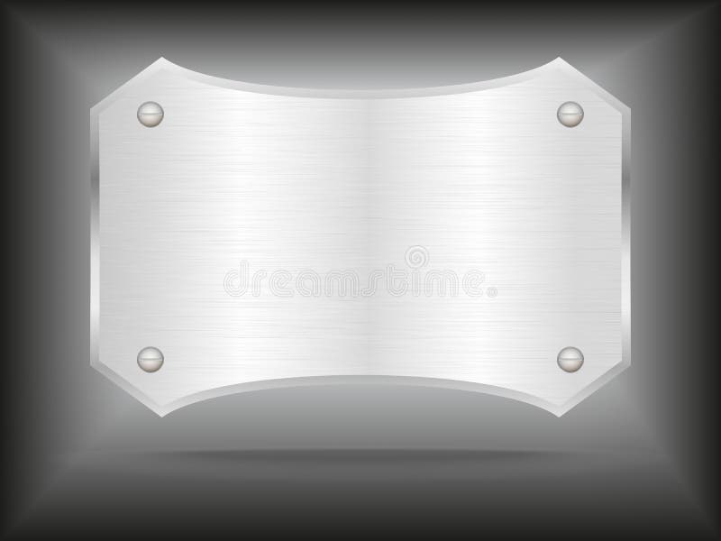 Vector Metal Steel Plate with Screws Stock Vector - Illustration of ...