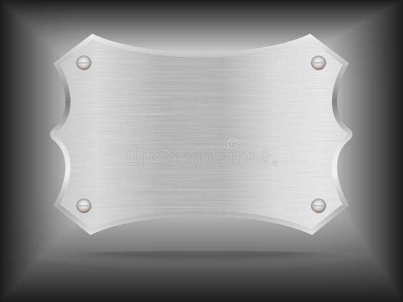 Vector Metal Steel Plate with Screws Stock Vector - Illustration of ...