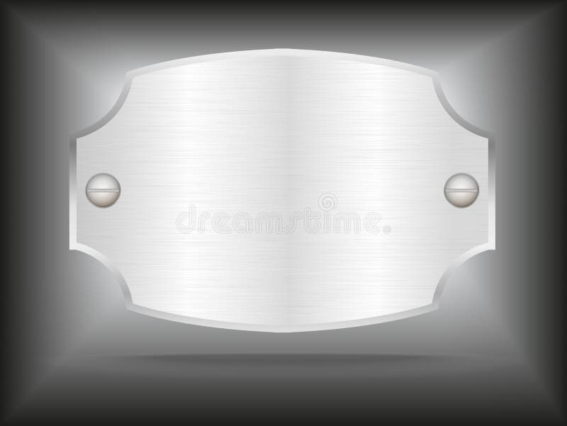 Vector Metal Name Plate or Metal Label with Screws with Screws Stock ...