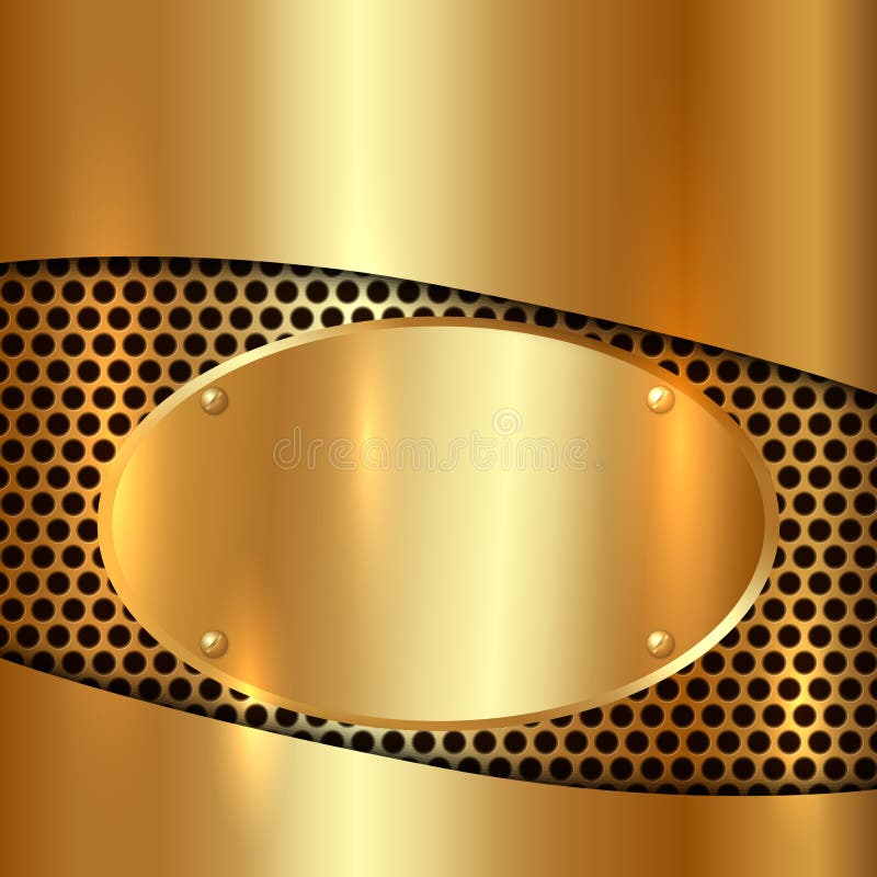 Vector Metallic Gold Decorative Background Stock Vector - Illustration ...
