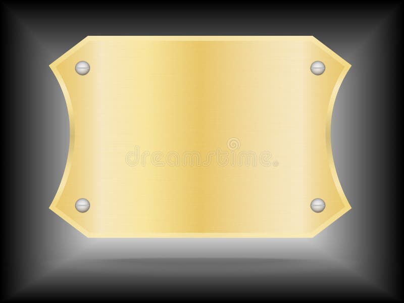 Vector Metallic Gold Name Plate or Gold Label Metal Stock Vector ...