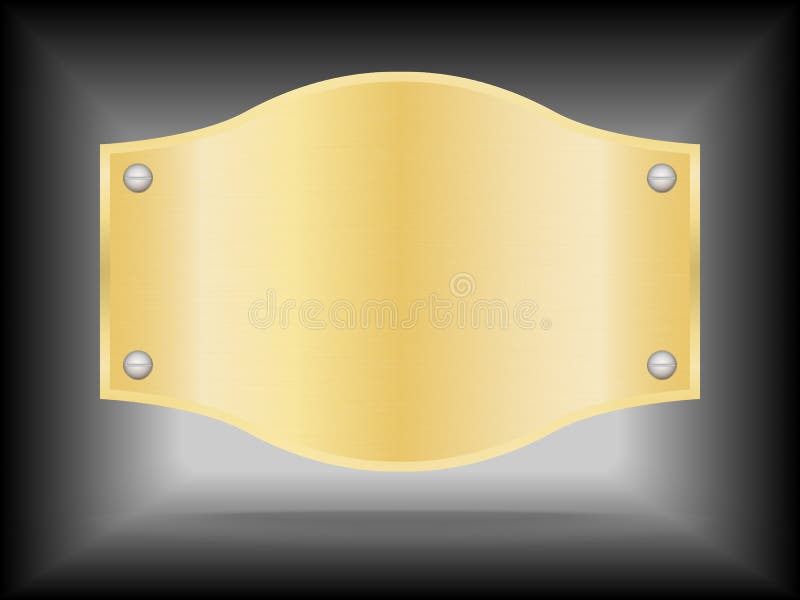 Vector Metallic Gold Name Plate or Gold Label Metal Stock Vector ...