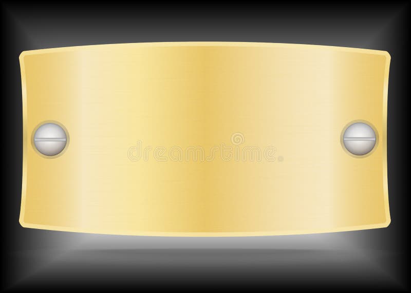 Vector Metallic Gold Name Plate or Gold Label Metal Stock Vector ...