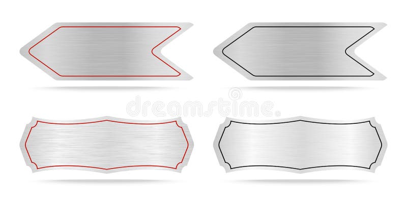 Vector Metallic Name Plate or Metal Label Stock Vector - Illustration ...