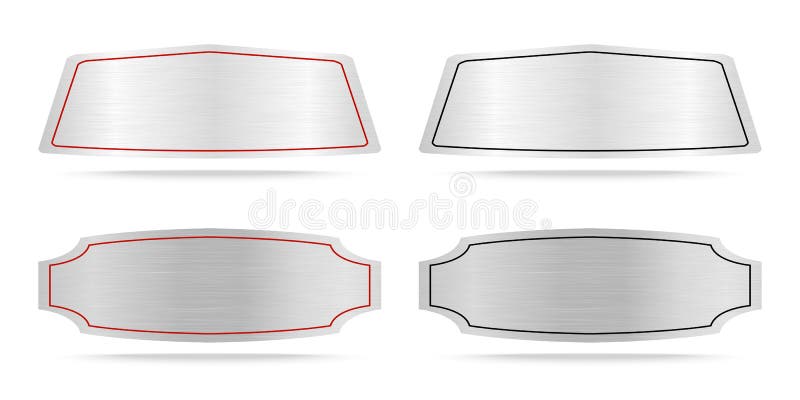 Vector Metallic Name Plate or Metal Label Stock Vector - Illustration ...