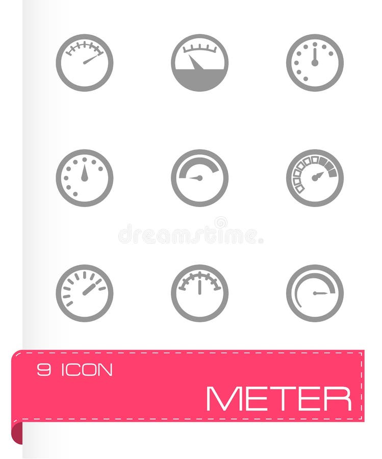 Vector meter icon set stock vector. Illustration of pictogram - 52798056