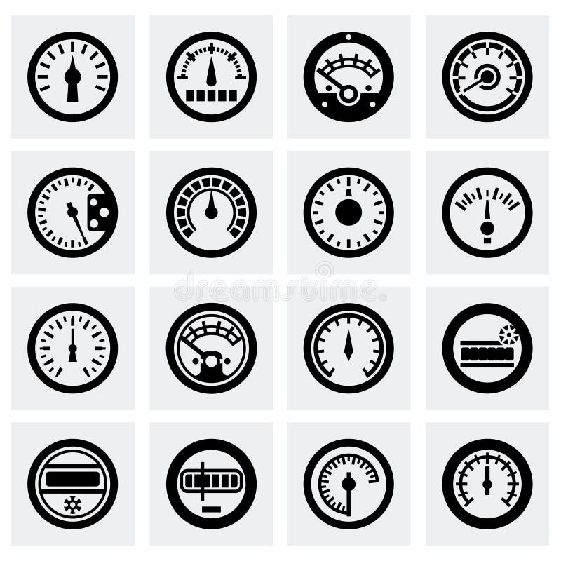 Vector meter icon set stock vector. Illustration of graphic - 51239698