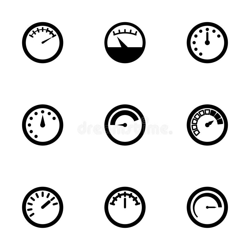 Vector meter icon set stock vector. Illustration of pictogram - 52798056