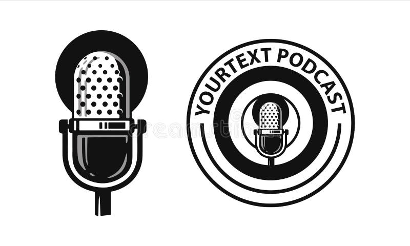 VECTOR MIC PODCAST stock vector. Illustration of created - 234960028