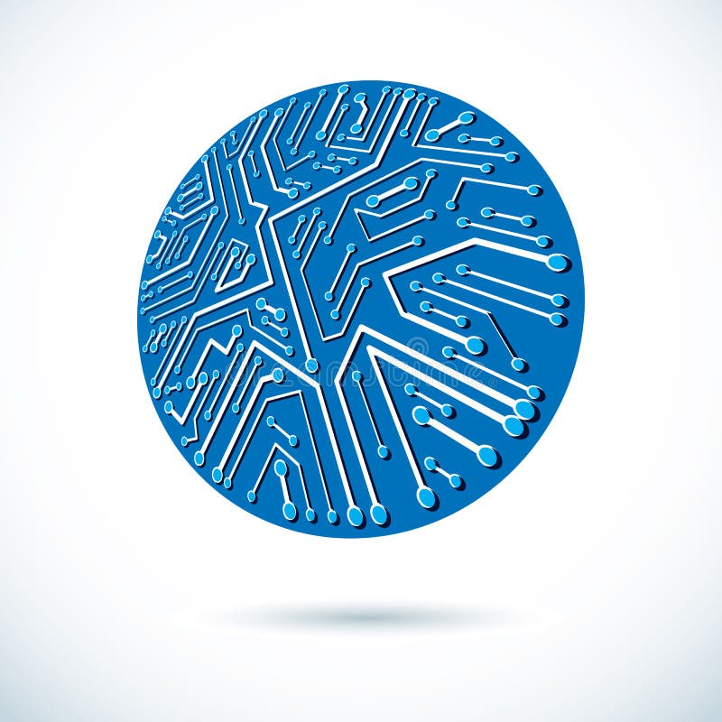 Vector Microchip Design, Cpu. Information Communication Technology ...