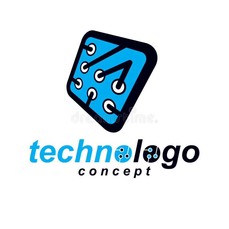 Vector Microchip Design Cpu Information Communication Technology Element Circuit Board In