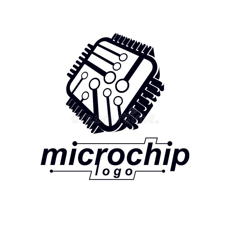 Vector Microchip Design, Cpu. Information Communication Technology ...