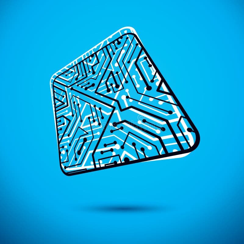 Vector Microchip Design, Cpu. Information Communication Technology ...