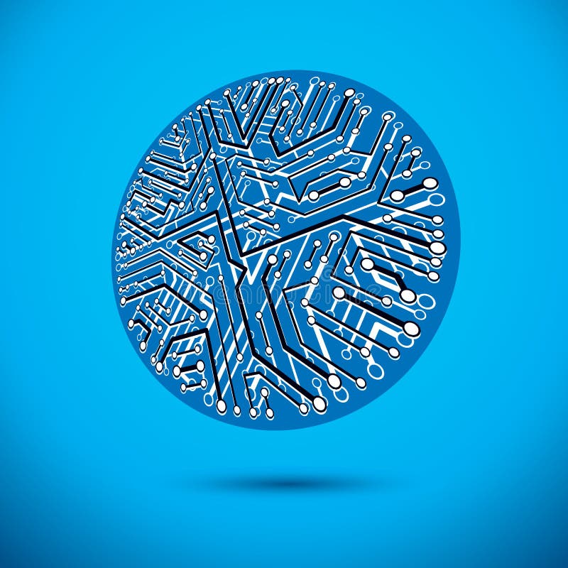 Vector Microchip Design, Cpu. Information Technology Element, Circuit ...