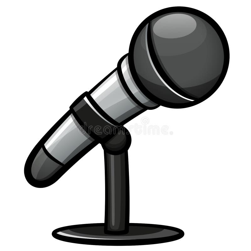 Vector Microphone Color Cartoon Design Stock Vector - Illustration of ...