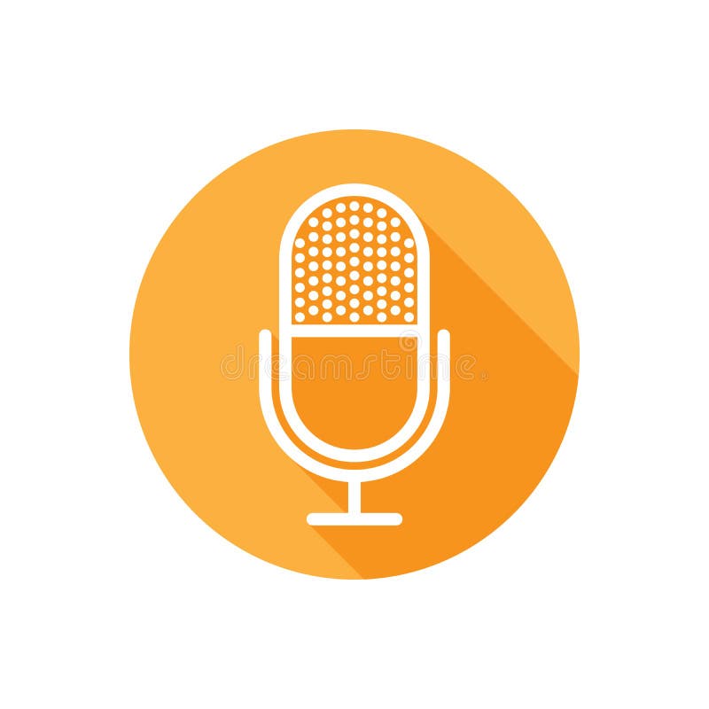 Vector Microphone Icon Isolated Stock Illustration - Illustration of ...