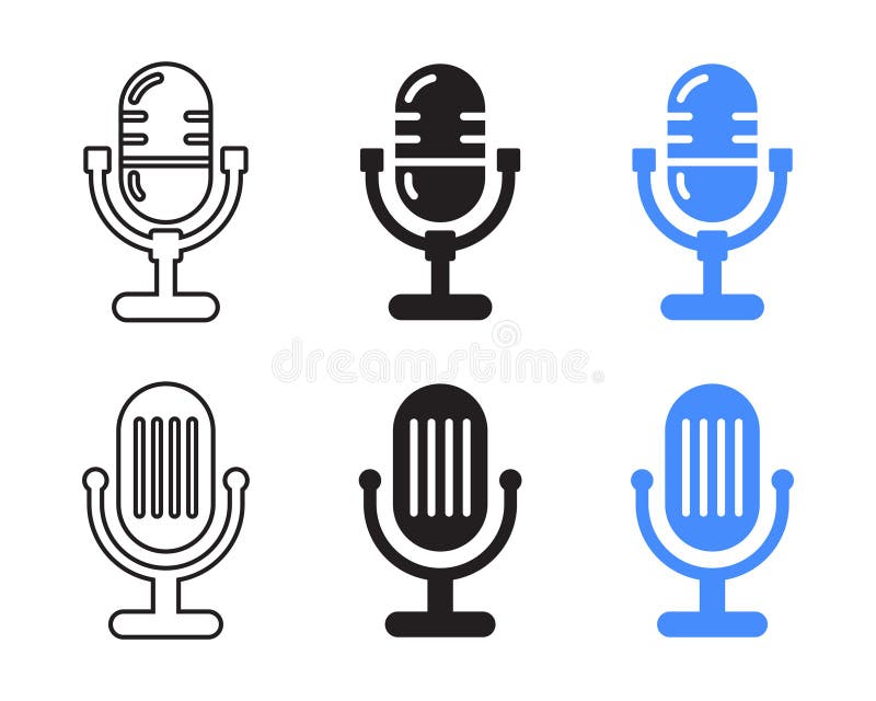 Vector Microphone Icon Set. Microphone Symbols Stock Illustration ...