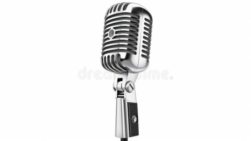 Vector Microphone Illustration for Modern Wall Art Stock Illustration ...