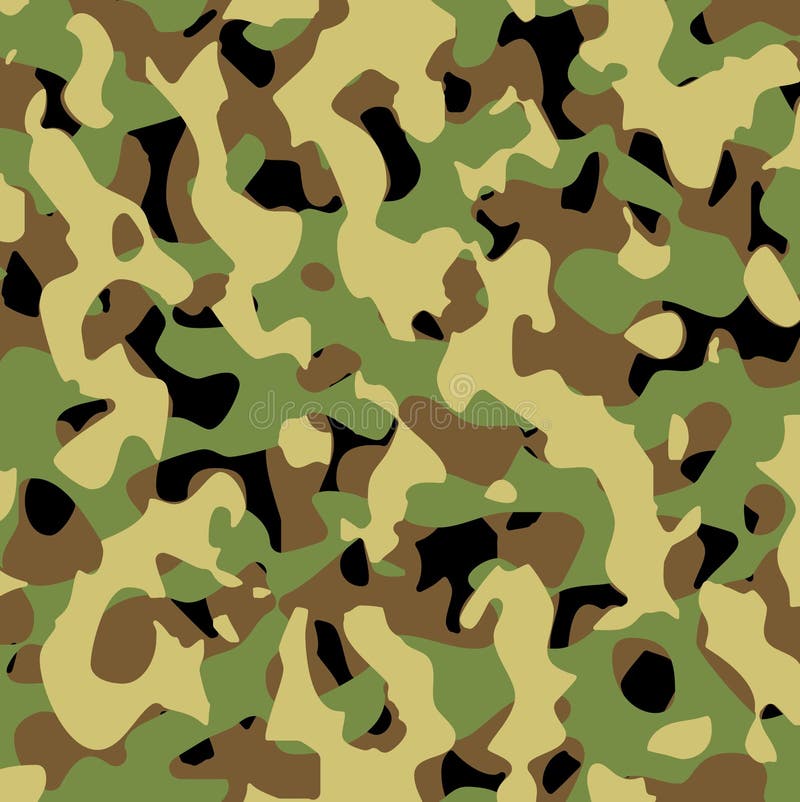 Naadloos Patroon Camo stock illustratie. Illustration of patroon - 13856709