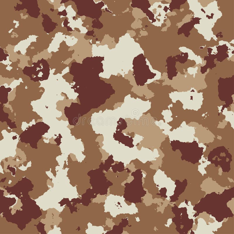 Vector Military Camouflage Pattern in Brown Colors Stock Vector ...