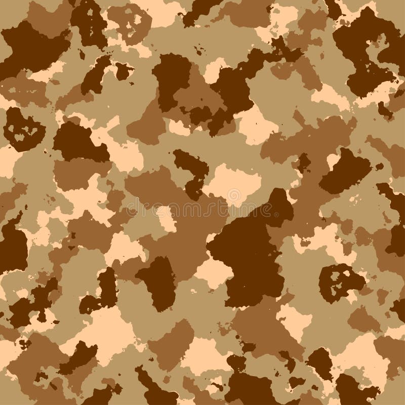 Vector Military Camouflage Pattern in Brown Colors Stock Vector ...
