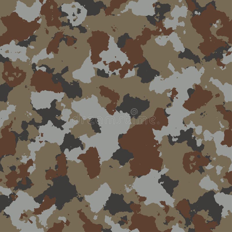 Vector Military Camouflage Pattern in Brown Colors Stock Vector ...