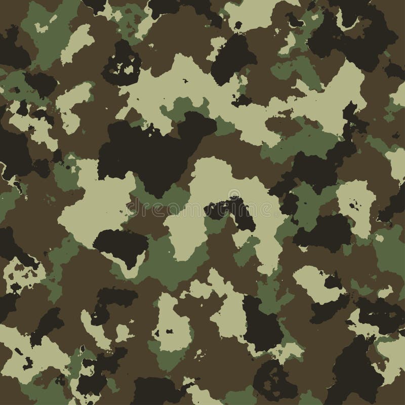 Vector Military Camouflage Pattern in Green and Brown Colors Stock ...