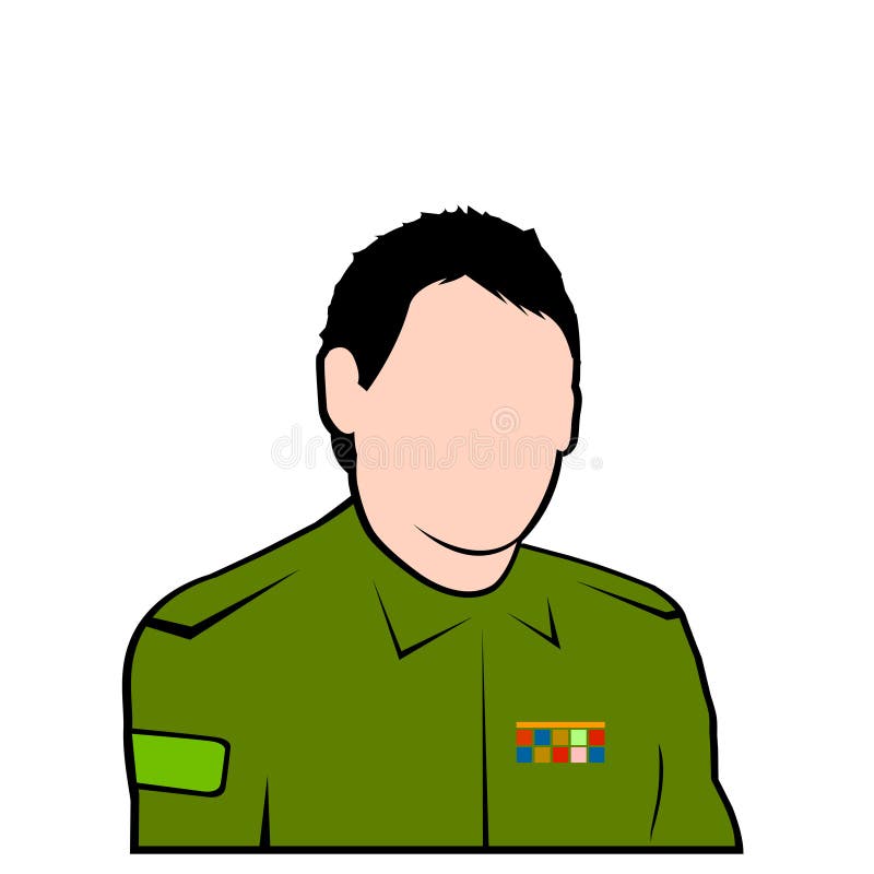 Vector Military Officer Avatar Face Picture. Image: 7967570