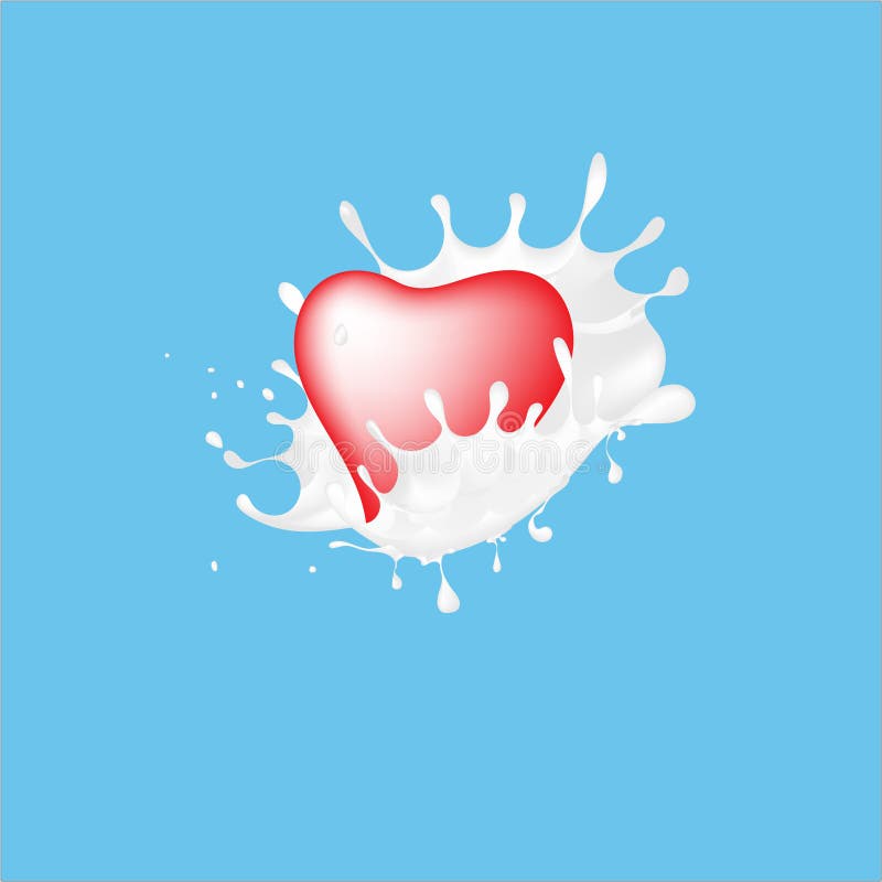 Heart Shape Milk Splash Stock Illustrations – 273 Heart Shape Milk ...