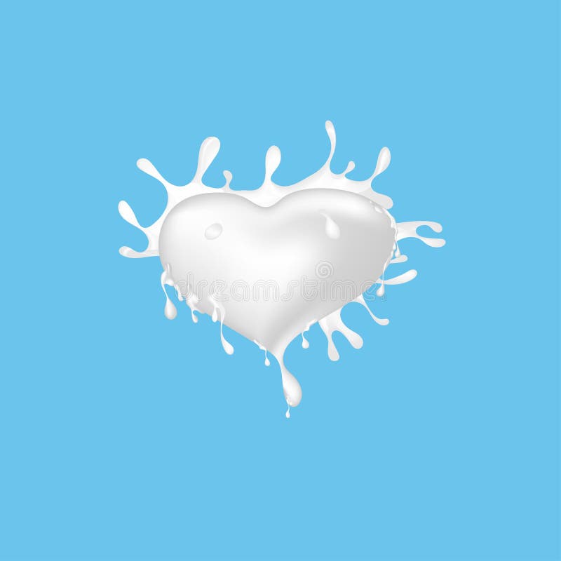 Heart Shape Milk Splash Stock Illustrations – 273 Heart Shape Milk ...