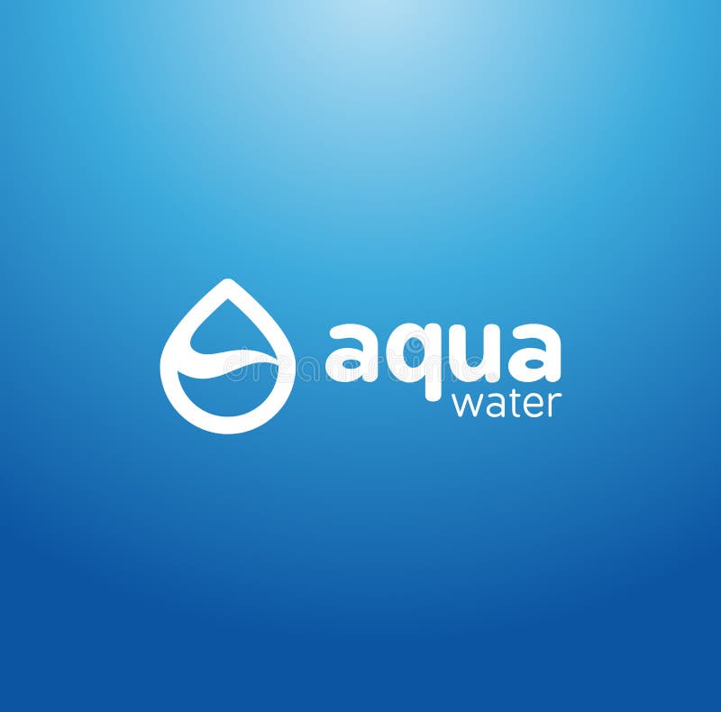 Blue Mineral Bottled Spring Water Drop Logo TemplateColorful Abstract ...