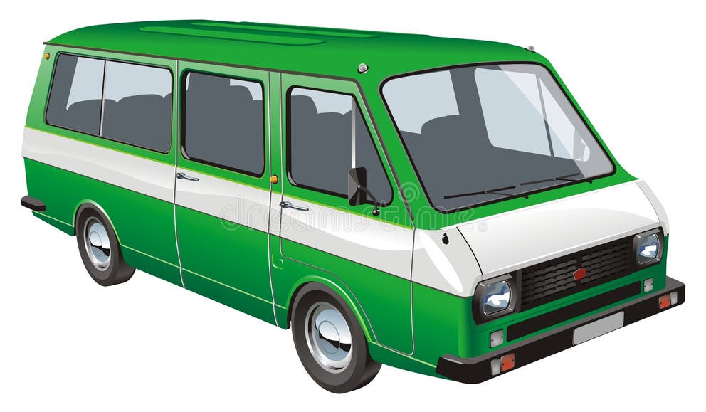 Vector mini bus isolated stock vector. Illustration of transport - 11852912