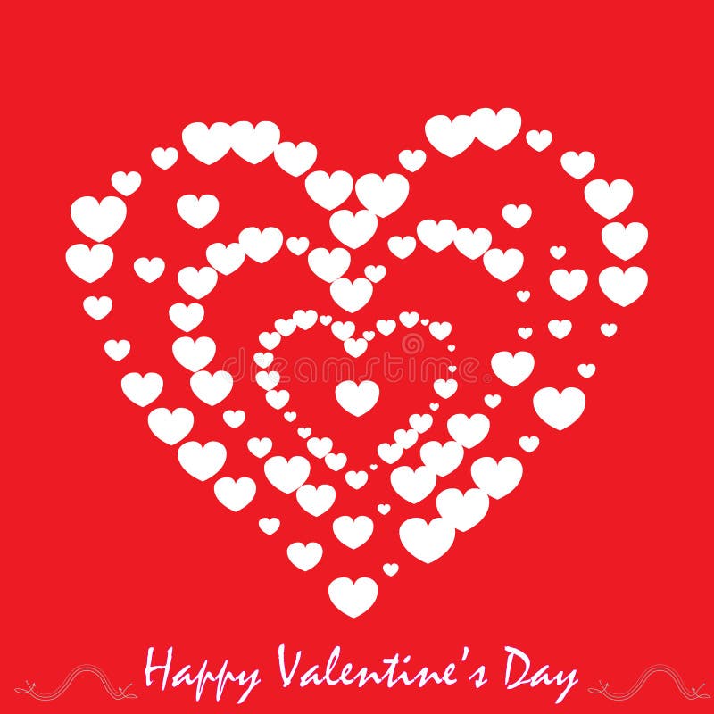 Vector Mini Heart Group To Big Heart. Stock Vector - Illustration of ...