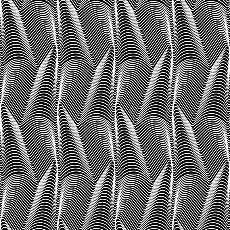 Abstract Moire Texture Vector. Modern Creative Backdrop. Distorted Wavy ...