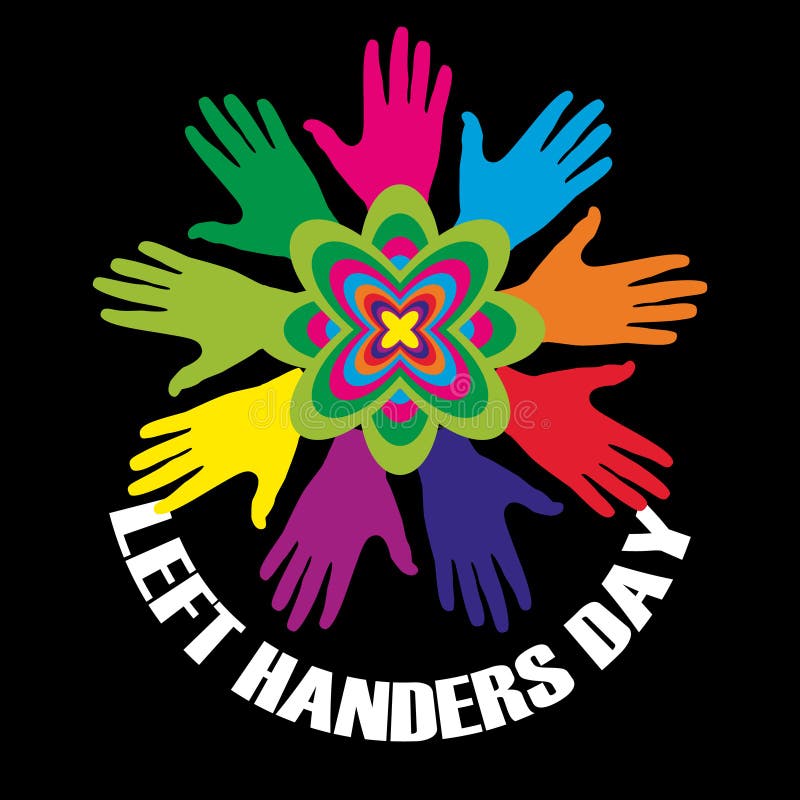 Vector Minimal Colorful Concept for World Left Handers Day Stock Vector ...