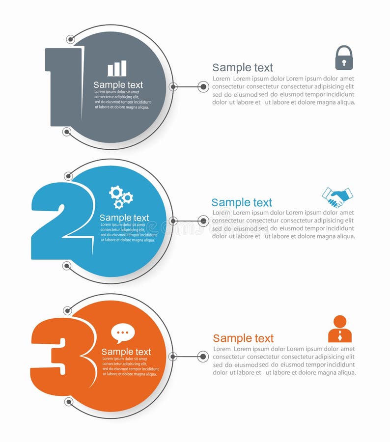 Minimal Infographics with 5 Steps. Chart Process Template Stock Vector ...
