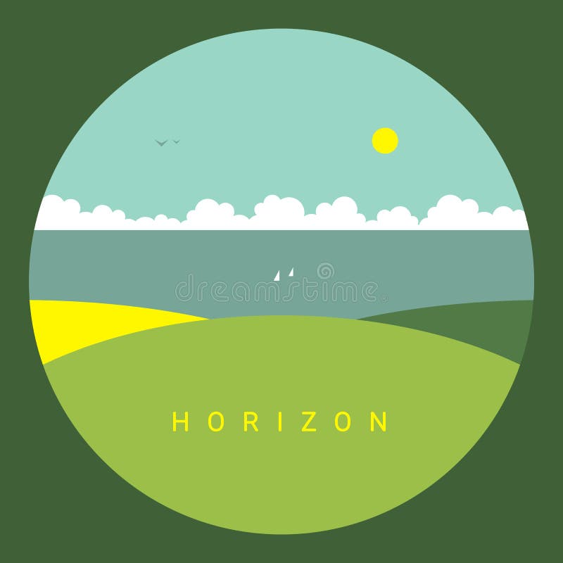 Vector Minimal Poster: Horizon Stock Vector - Illustration of ...