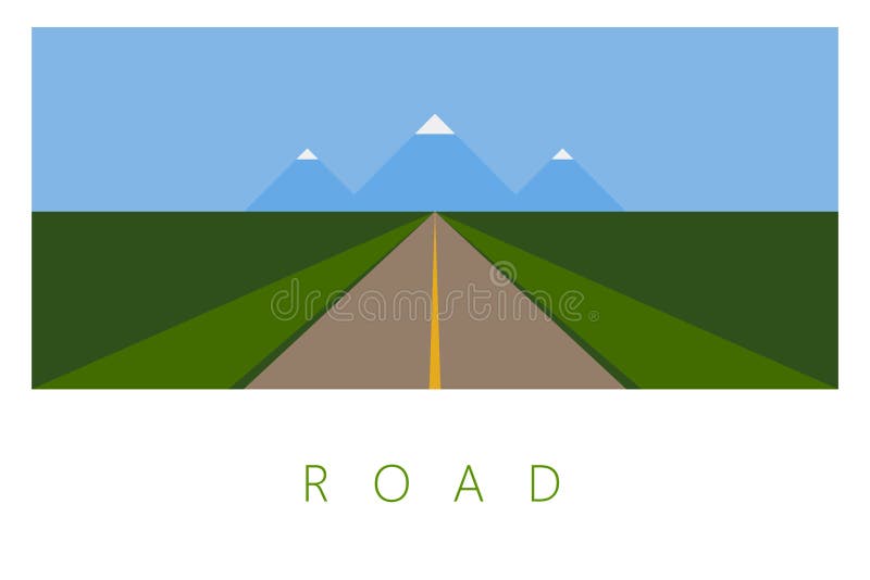 Vector Minimal Poster: Road Stock Vector - Illustration of modern ...
