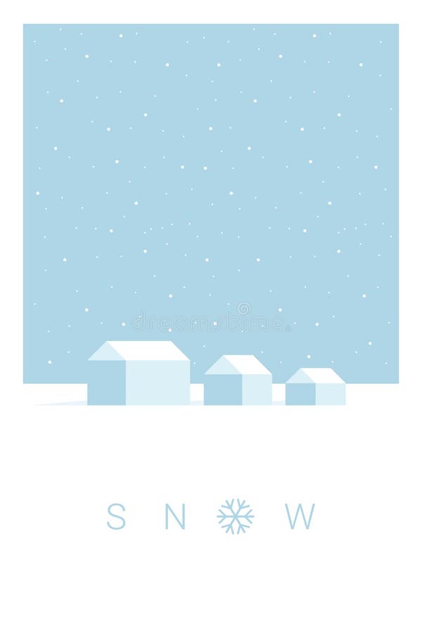 Vector Minimal Poster: Snow Stock Vector - Illustration of clip, shape ...