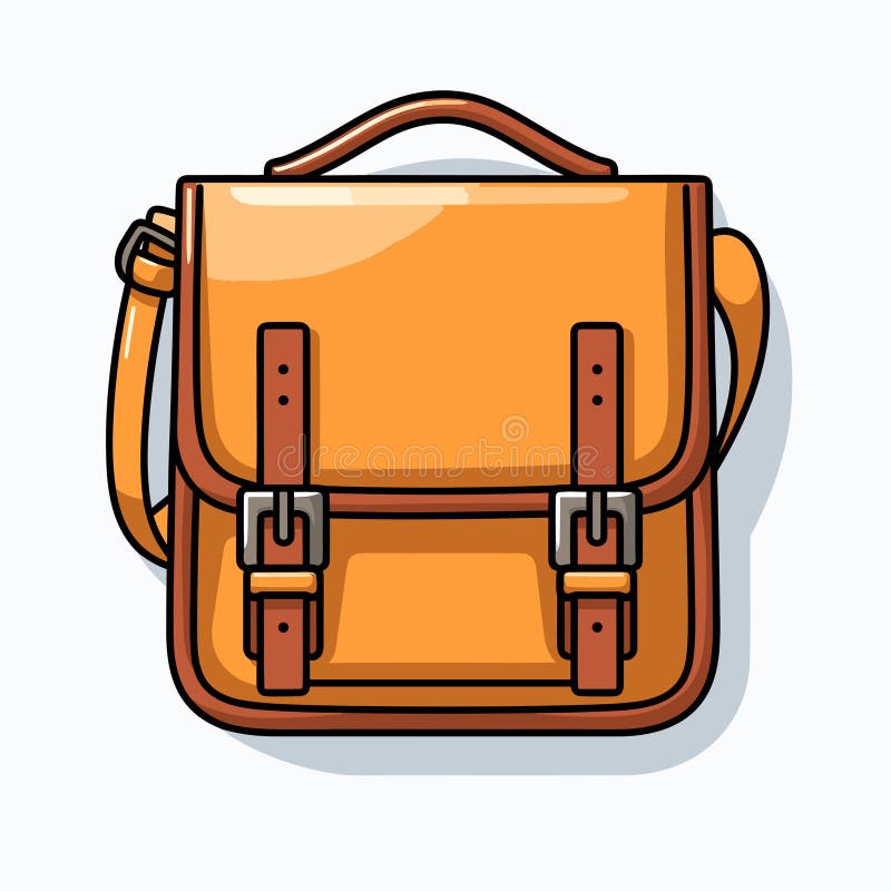 Vector of a Minimalist Brown Leather Backpack with Adjustable Straps ...