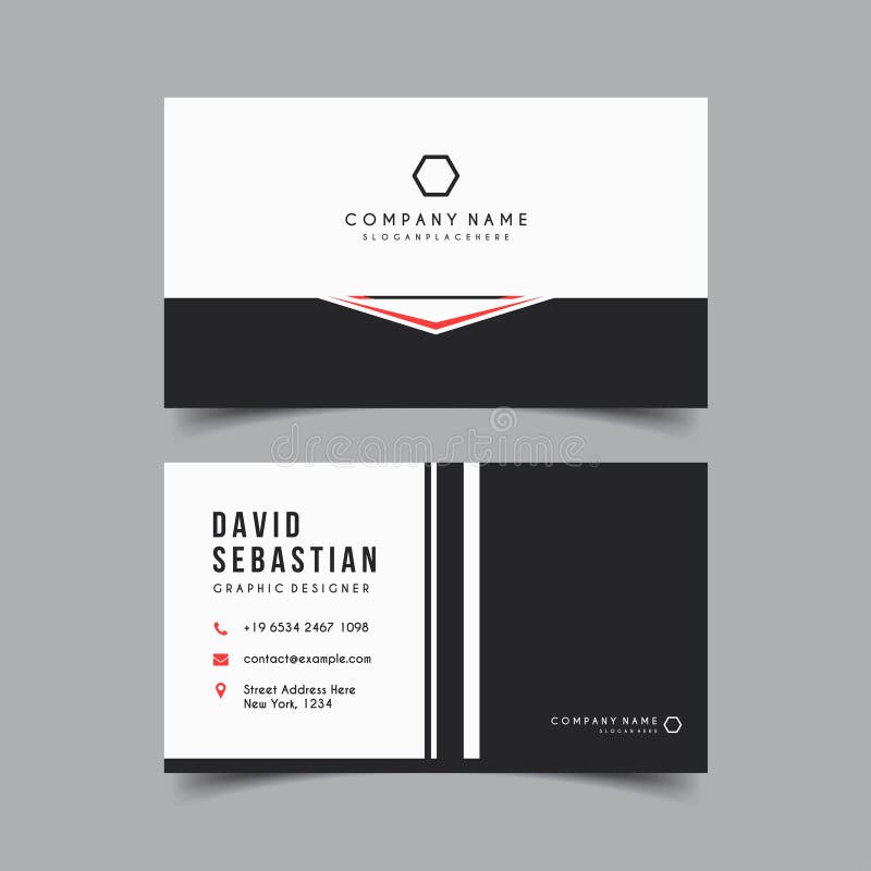 Vector Minimalist and Elegant Business Card Template Stock Vector ...