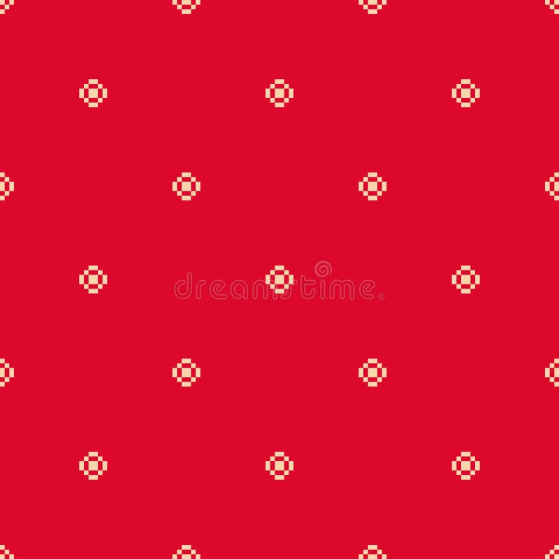 Vector Minimalist Floral Texture. Subtle Red Geometric Seamless Pattern ...