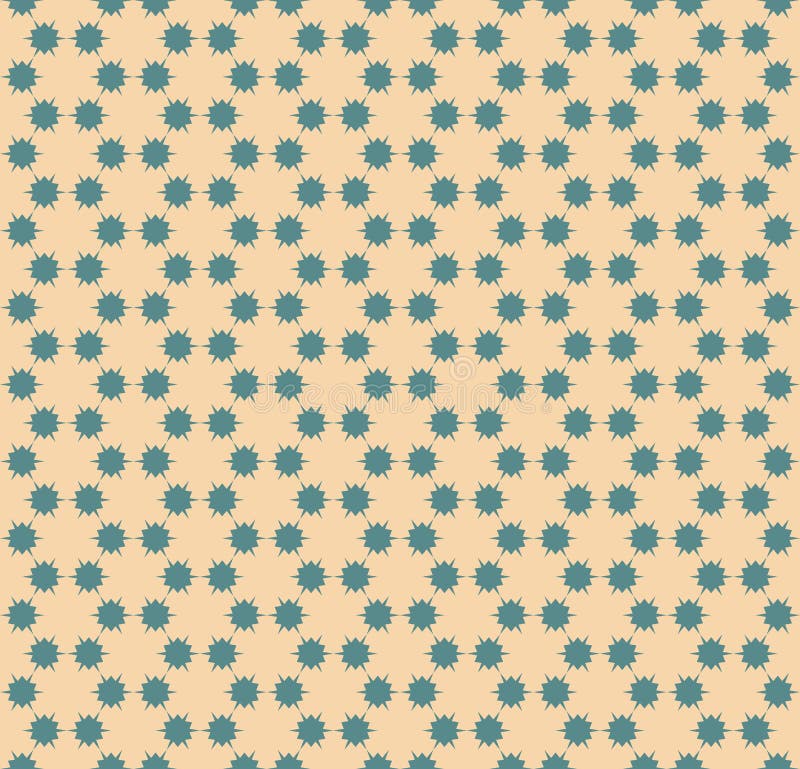 Vector Minimalist Geometric Floral Seamless Pattern in Tan and Teal ...